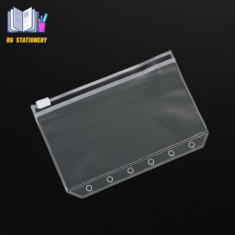 10PCS Transparent Binder Zipper Folders A5 A6 A7 Binder Pockets ...