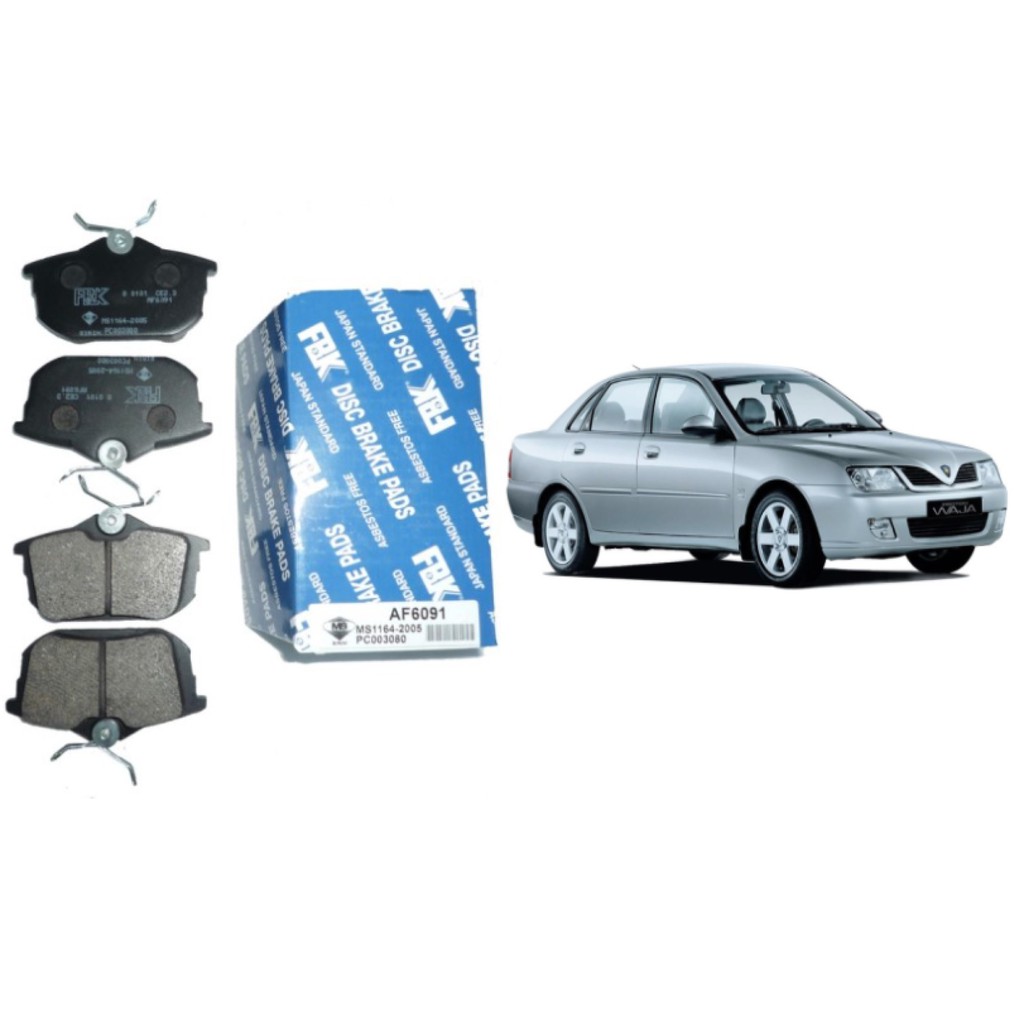 FBK Proton Waja 1.6 / 1.8 Rear Disc Brake Pad (AF6091) | Shopee Philippines