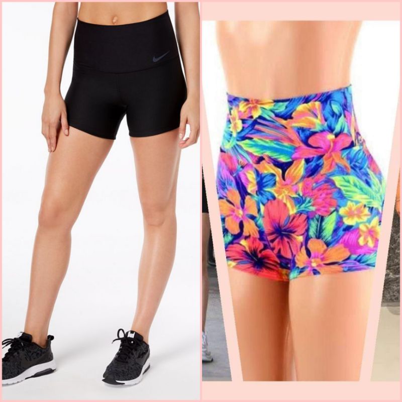 HIGH WAISTED SPANDEX WORK OUT SHORTS | Shopee Philippines