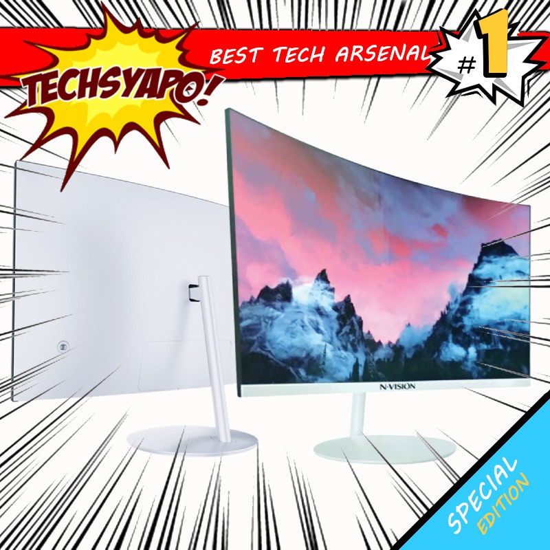 NVISION 24" IN24C25 75HZ WHITE CURVED GAMING MONITOR | Shopee Philippines