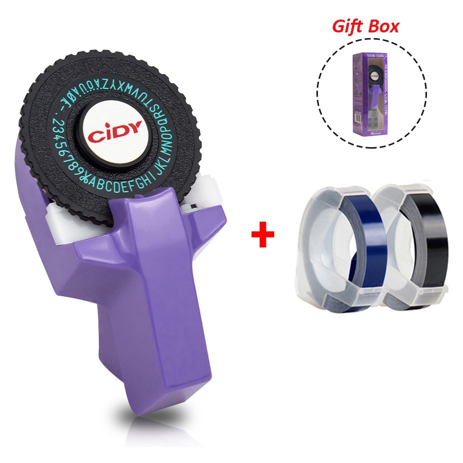 Multicolor CIDY Label Maker with FREE 2 TAPES (9mm x 3mtrs) Manual ...