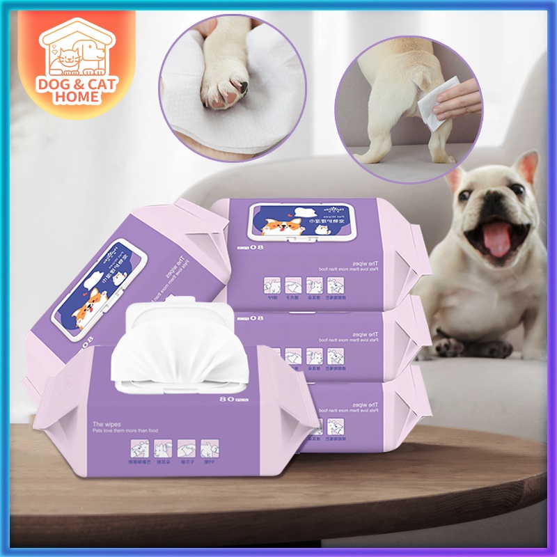 Pet wet Wipes For Dog/cat 80 Pcs Per Pack (Non-Alcohol-wetwipes ...