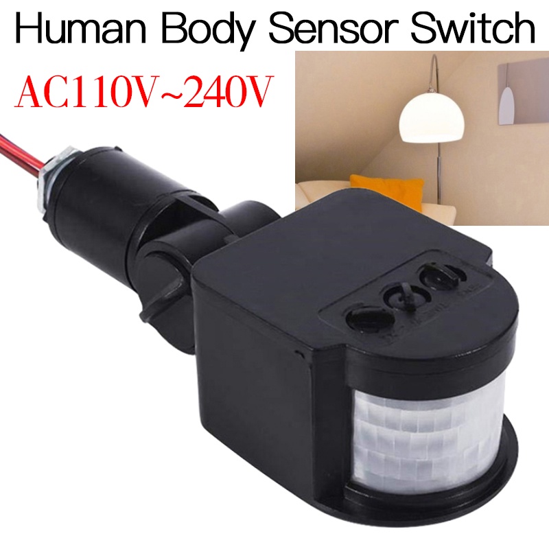 AC110V~240V motion pir sensor wall light switch human body inductive ...