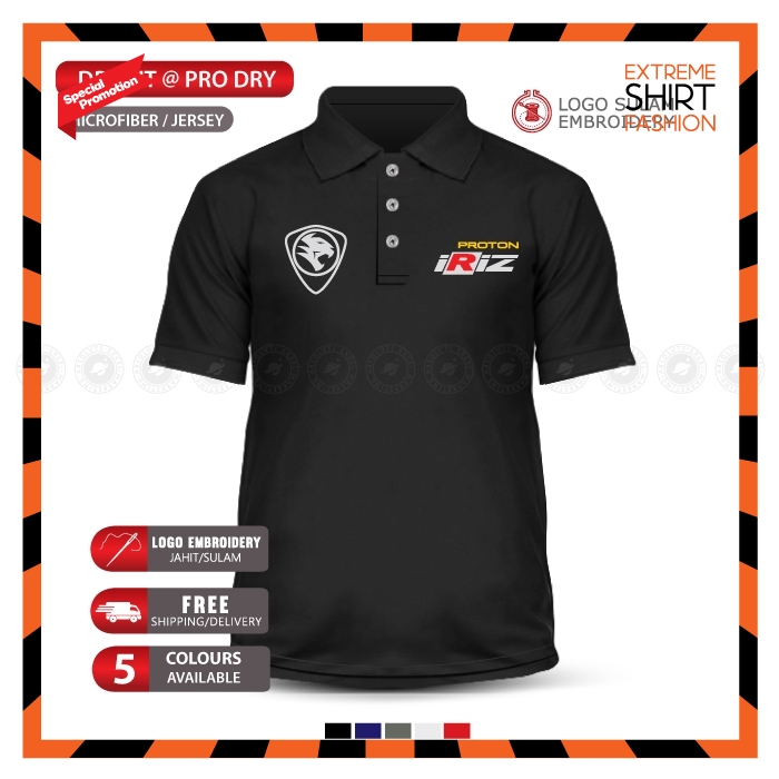 Microfiber Polo T Shirt Sulam New Proton IRIZ Special Edition R3 Race ...