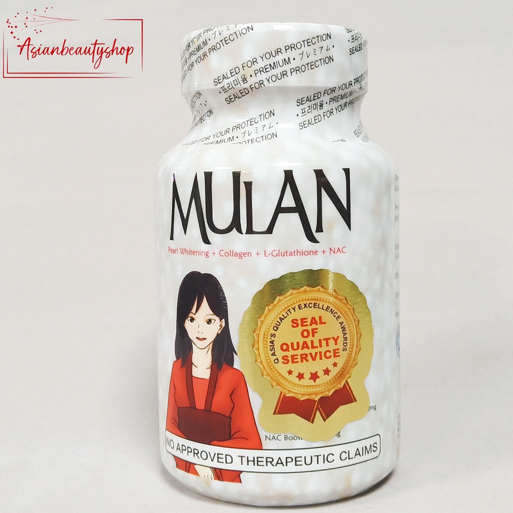 MULAN 4in1 Whitening + Collagen 60 Capsules x 500mg | Shopee Philippines