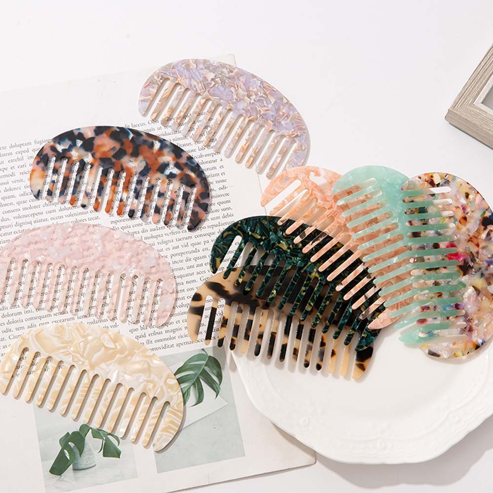 BLUEVELVET 1PCS Korean Design Acetate Hair Combs Colorful Hairdressing ...
