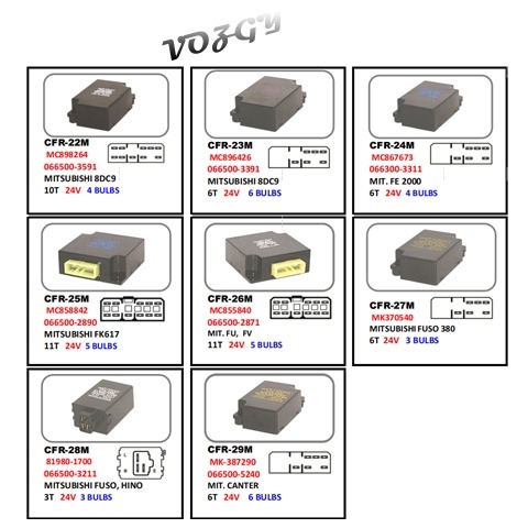 CIRCUIT FLASHER RELAY MITSUBISHI 12V/24V (SEE PRODUCT PICTURES) CFR-1M/CFR-2M/CFR-3M/CFR-4M/CFR ...