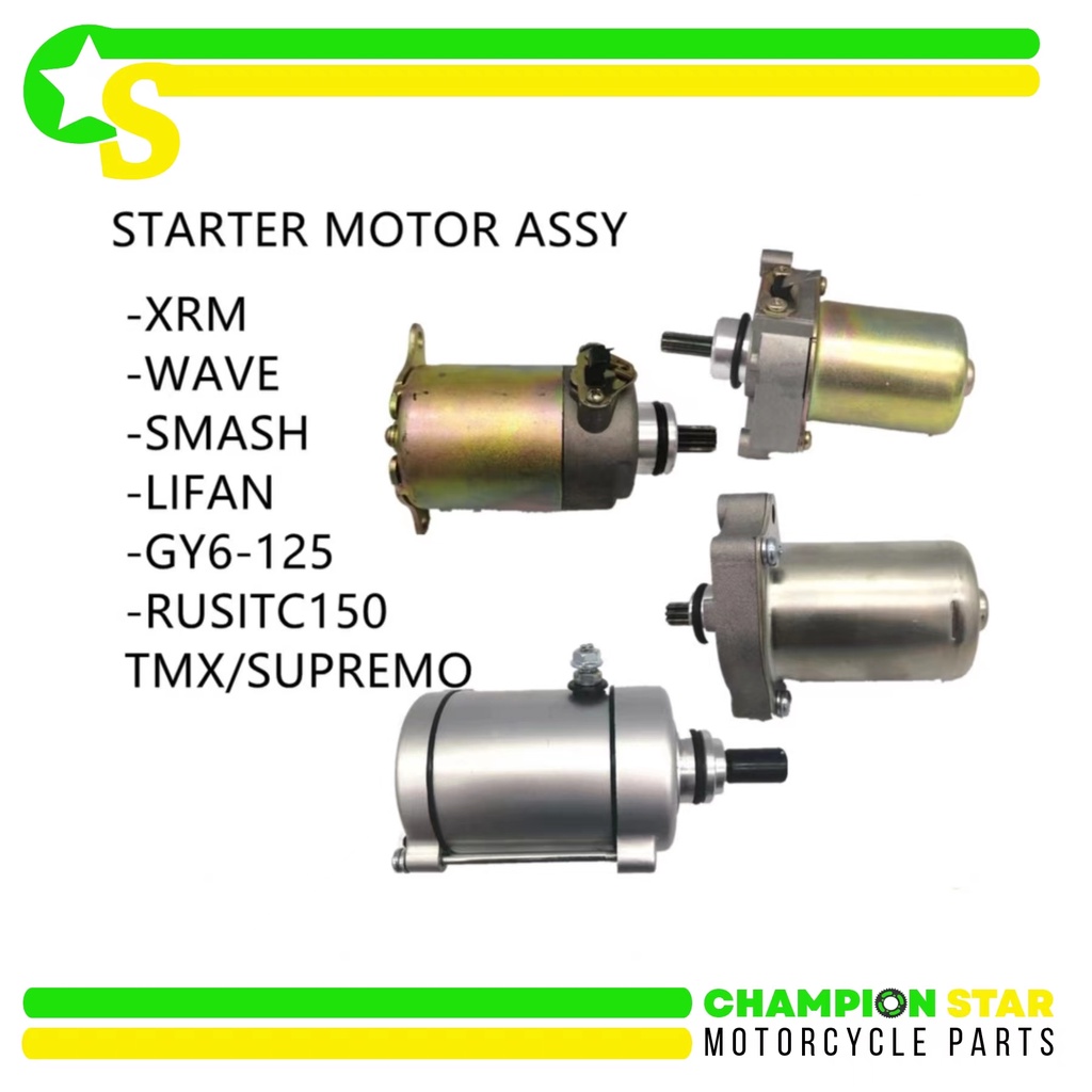 MOTORCYCLE PARTS STARTER MOTOR ASSY FOR XRM, WAVE-125, SAMSH,MIO,TMX ...