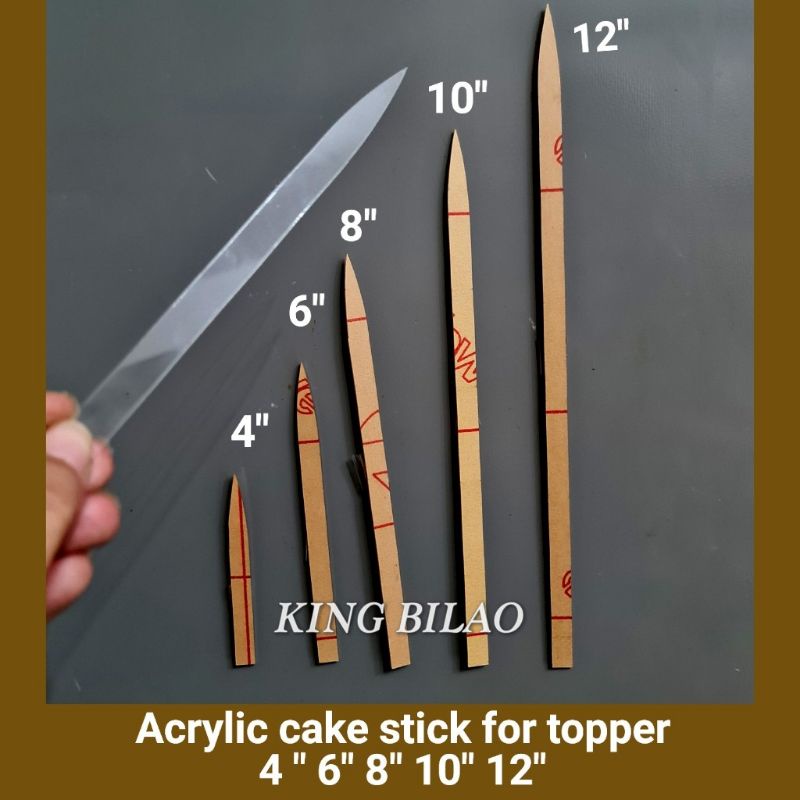 ACRYLIC CAKE TOPPER STICK (10 PCS PER PACK) laser cut | Shopee Philippines