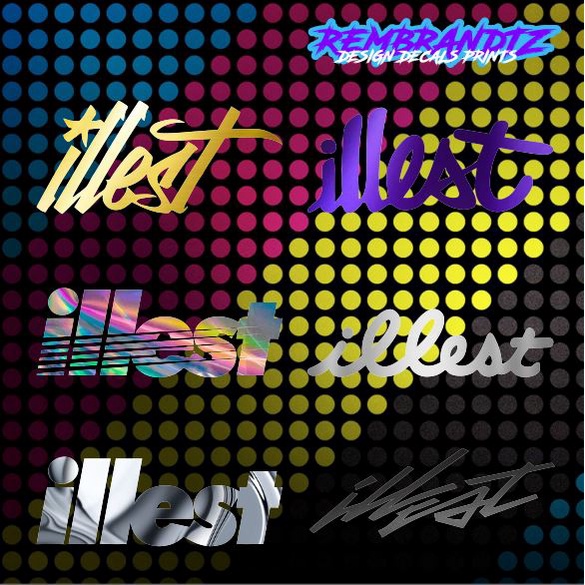 Motorcycle and Car decals sticker - ILLEST - Cut-out stickers - Actual ...