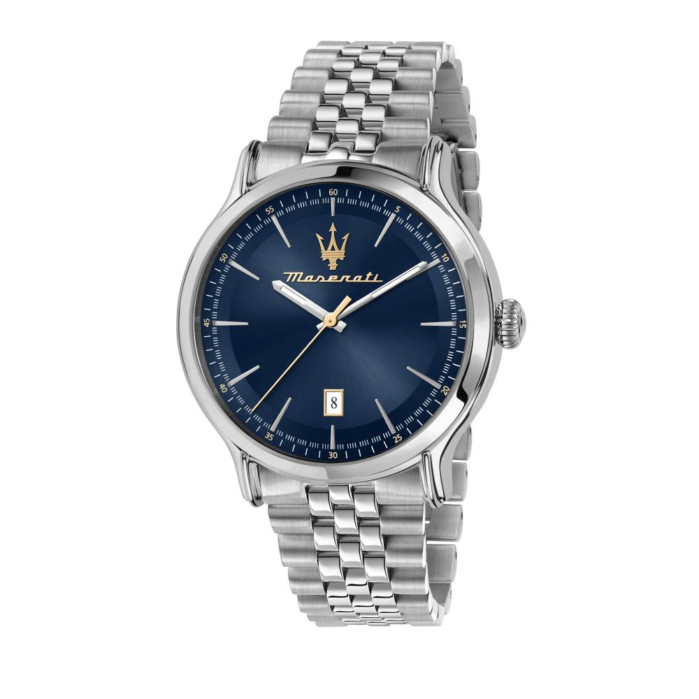 【2 Years Warranty】 Maserati Epoca 42mm Blue Dial Silver Stainless Steel ...