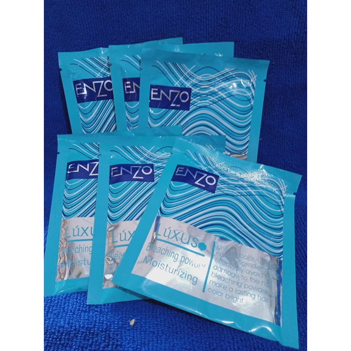 6pcs Enzo Luxus haircoloring Bleaching powder | Shopee Philippines