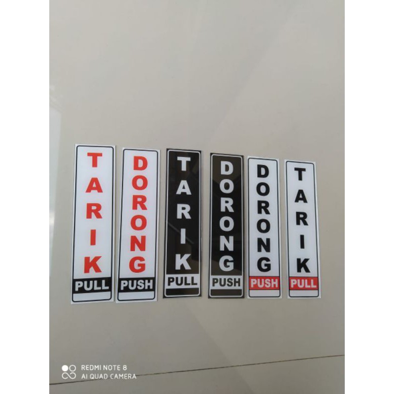 Acrylic Sign pull & push (push & pull) (PAIR) | Shopee Philippines