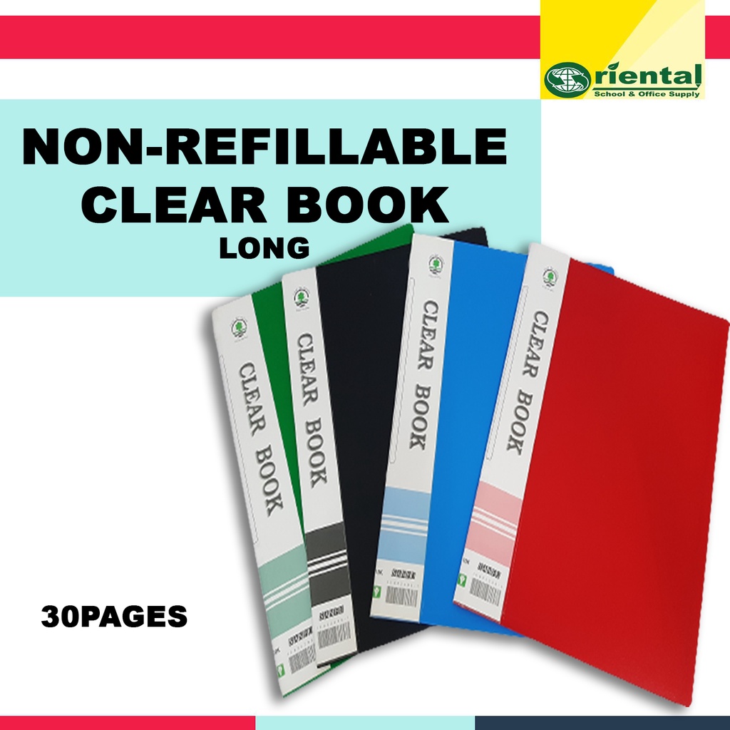30 pp Non Refillable Clear book in Long & A4 Sizes 30pages Clear Sheet - SLIGHTLY DAMAGE ...