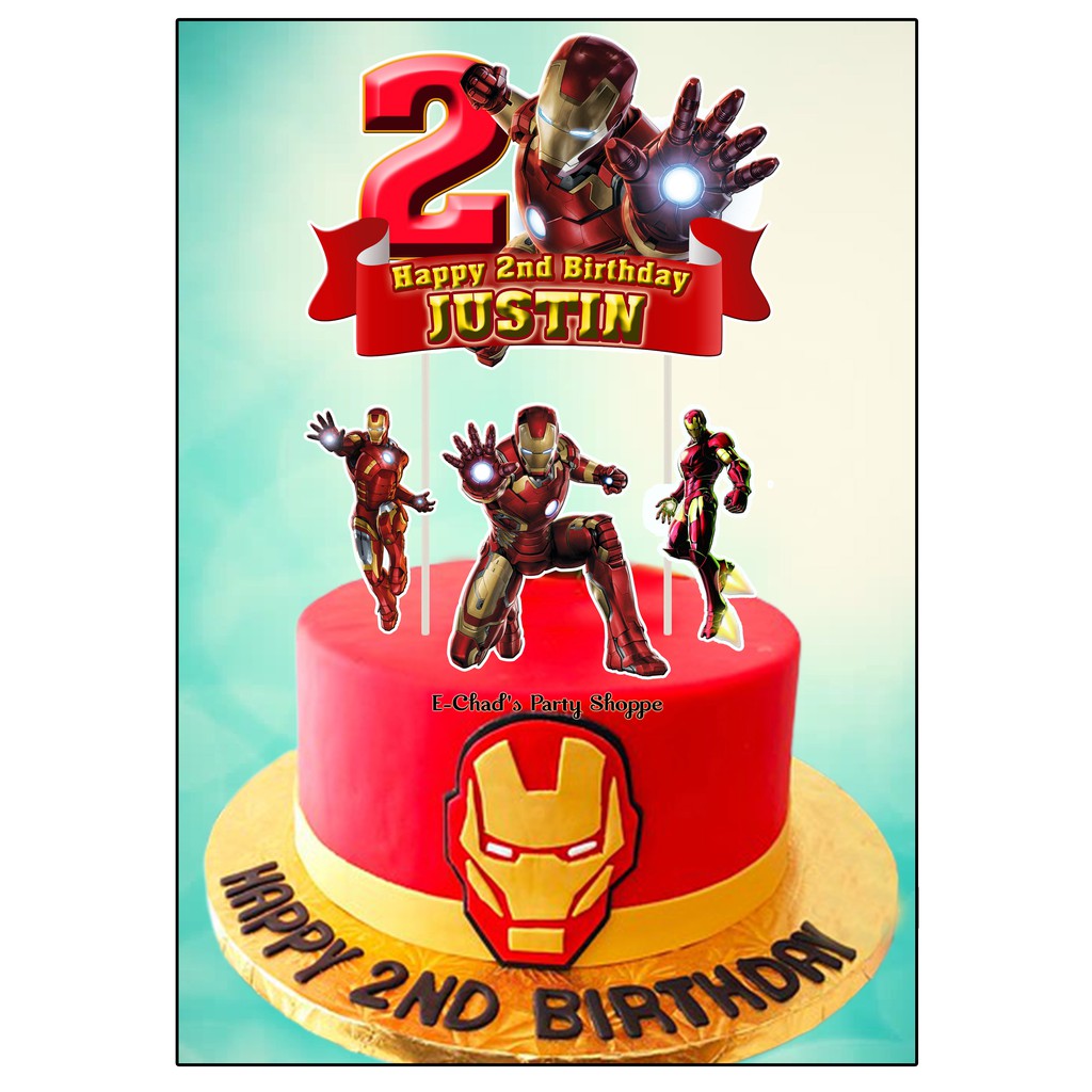 IRON MAN THEME Cake Topper | Shopee Philippines