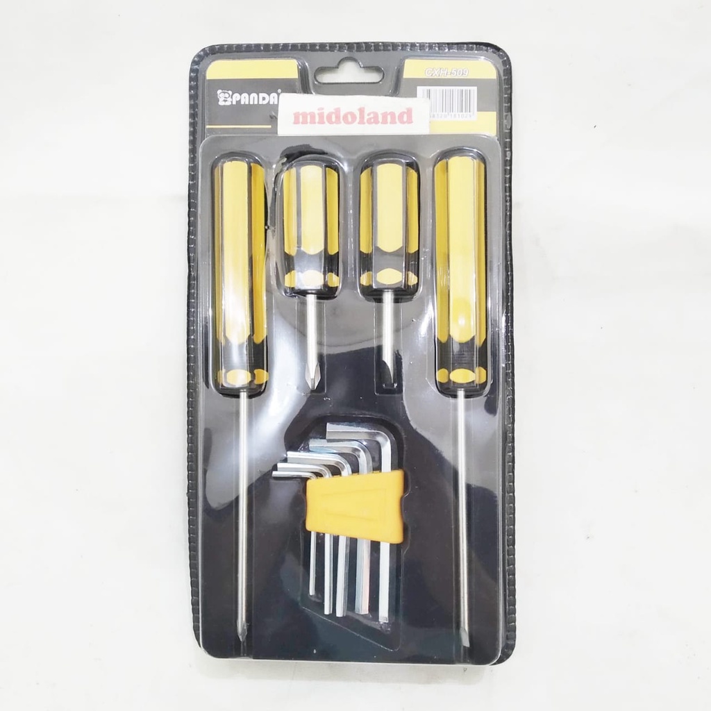 Plus minus screwdriver + - L hexagon hexa mini key set of 9 pcs ...