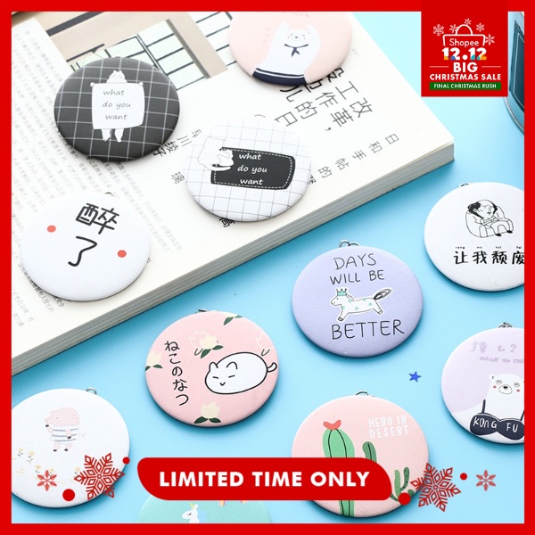 Mini Cute Mirror Small Pocket mirror Cartoon makeup mirror Small mirror ...