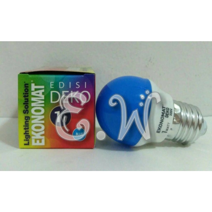 Ekonomat E27 LED Lamp / Bulb 1 Watt (1W / 1 W) Blue (Blue) | Shopee ...