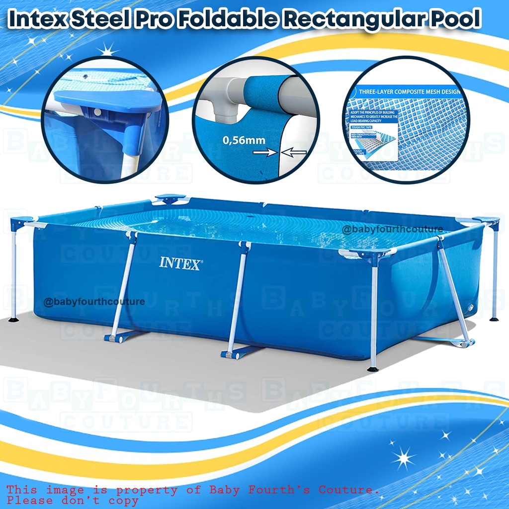 Intex Steel Pro Foldable Rectangular Pool | Shopee Philippines
