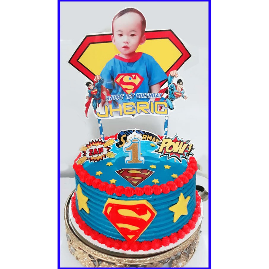 SUPERMAN Cake Topper (Customized) | Shopee Philippines