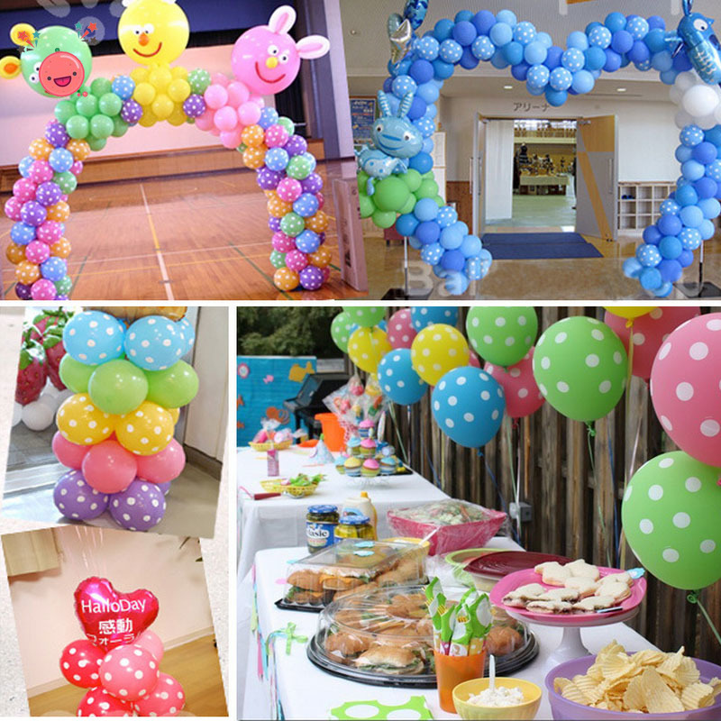 12inch Latex Polka Dot Balloons Multicolor Candy Latex Balloons For ...
