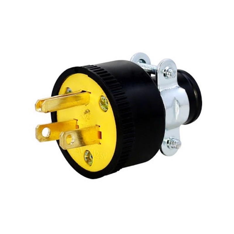 3 Pin Male Round Rubber Plug Grounded U35-3P | Shopee Philippines