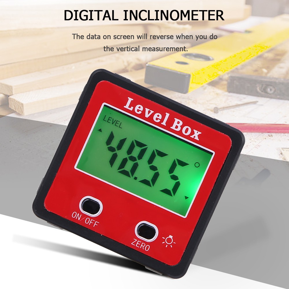 Digital Inclinometer Spirit Level Box Protractor Angle Finder Gauge ...