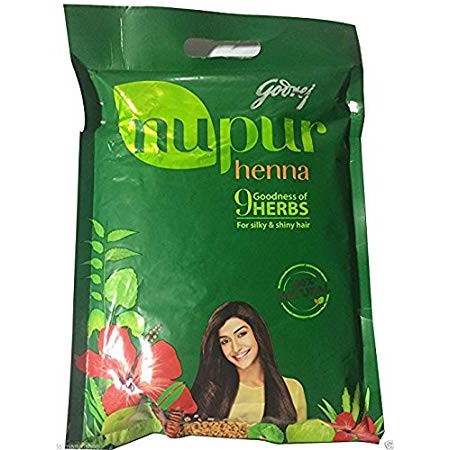 Godrej Nupur Henna Natural Mehndi for Hair Color with Goodness of 9 ...