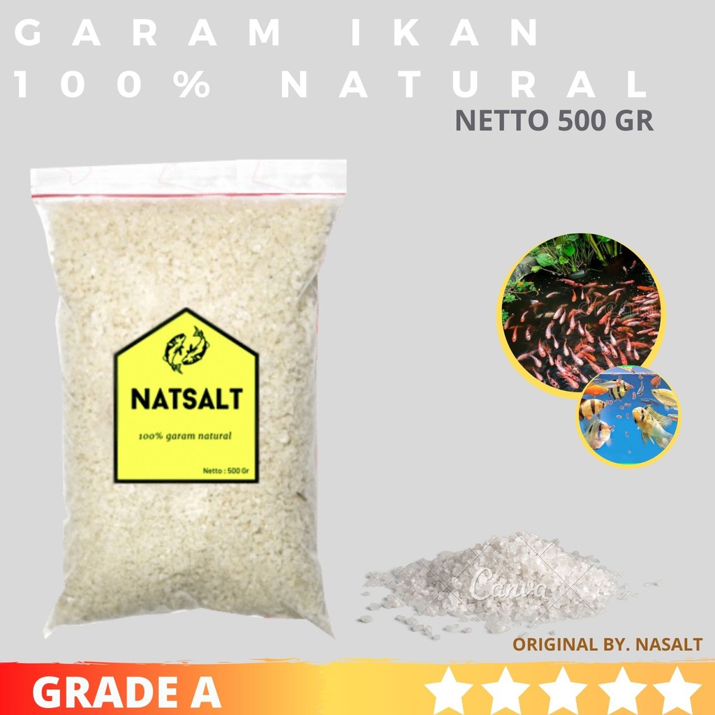 Fish SALT NATURAL SALT ANTI Parasite Bacteria Fungus 500gram | Shopee ...