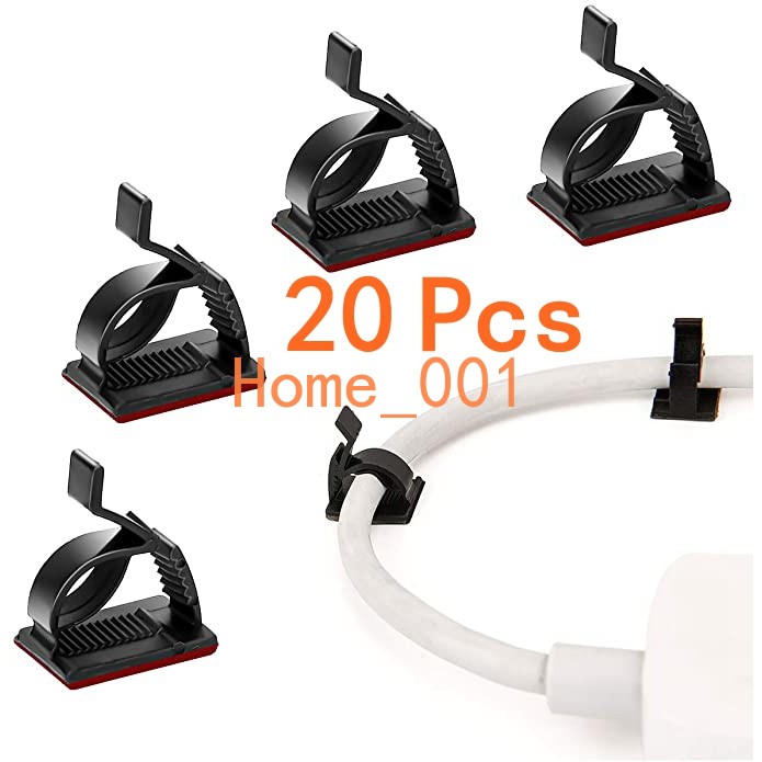 20 pieces of self-adhesive cable management clip adjustable cable ...