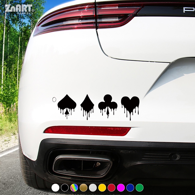 Reflective Car Stickers Classic Modern Poker Pattern Fashion for Car ...