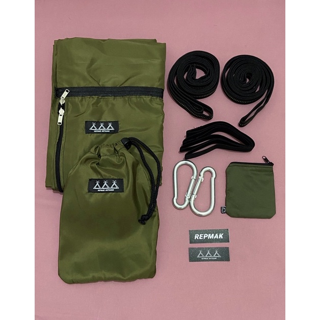 RepmaK Heavy Duty Cocoon-type Hammock / Outdoor hammock with carab and ...