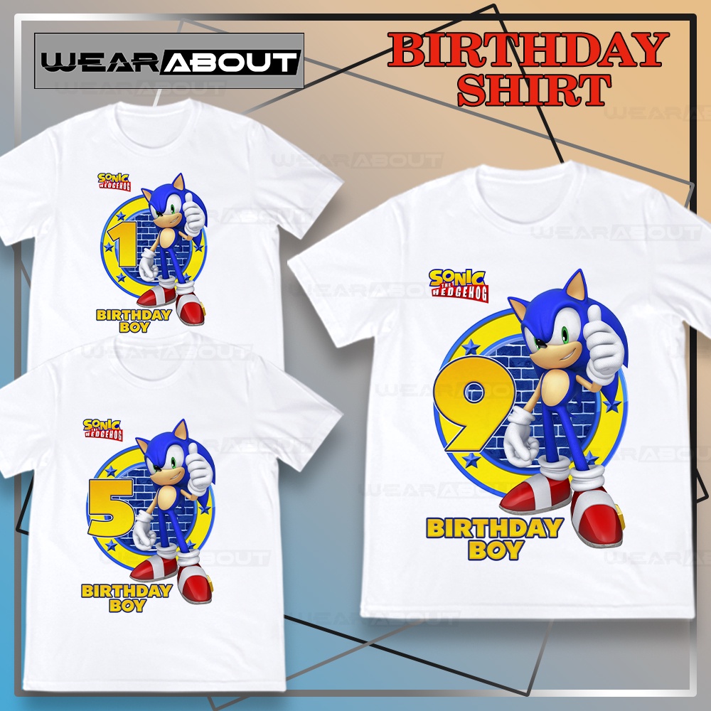 Sonic Birthday Shirt for Kids I Sonic Tshirt | Shopee Philippines