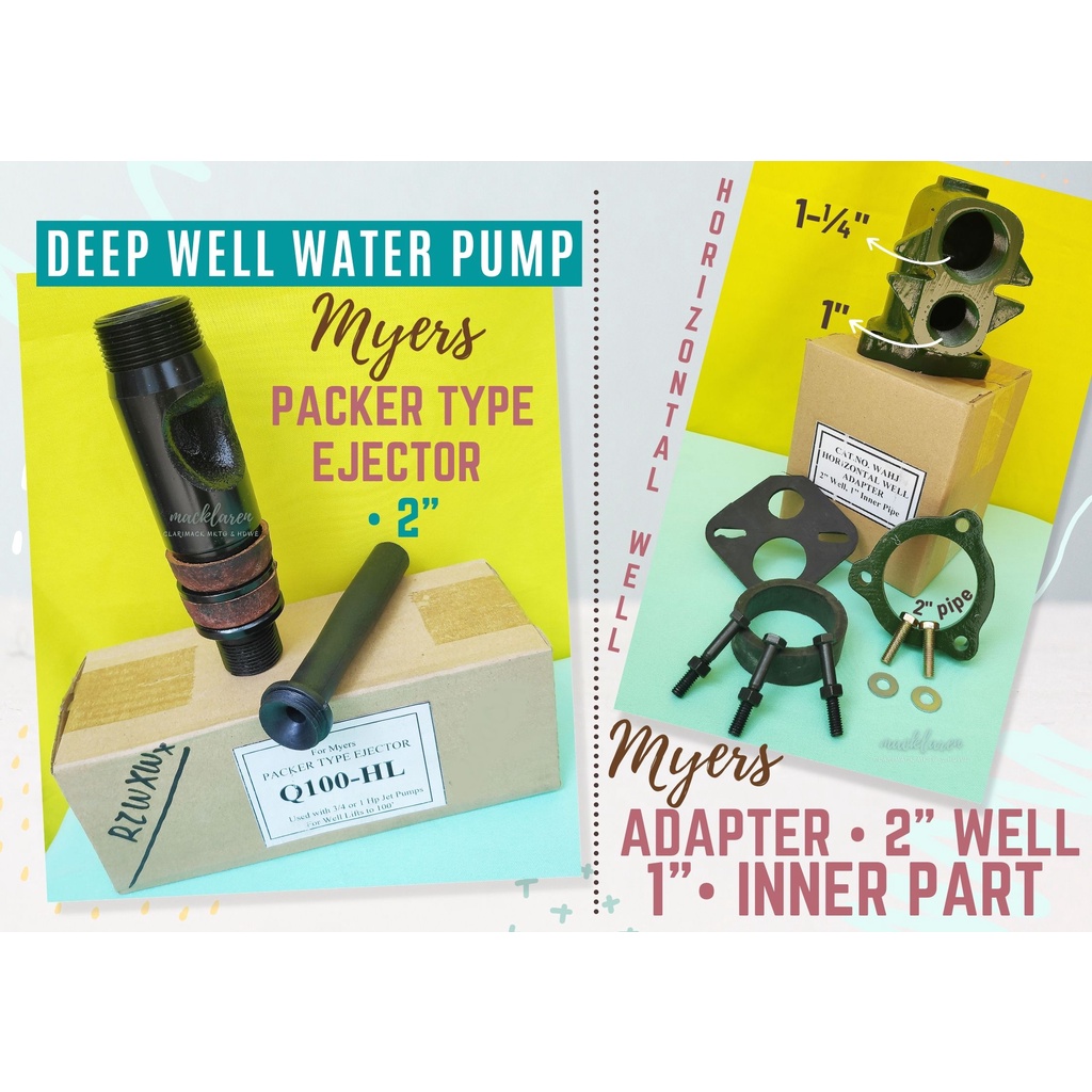 Deep Well Water Pump Ejector ️ For 3/4 or 1 Hp Jet Pump ️ Adapter Myers ...