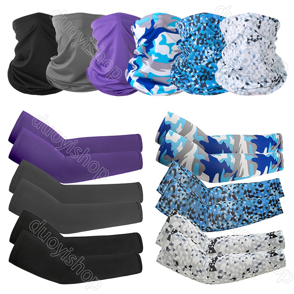 Bandana+Arm Sleeve MILITARY CAMOUFLAGE Anti Dust UV Bicycle Motor ...