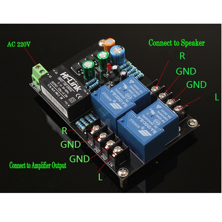 AC 85~265V Speaker Protection Board 30A Relay High power for Max 900W ...
