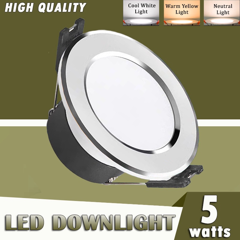 220V LED Downlight 5W Ceiling Pin Light Recessed 6500K Daylight Energy ...