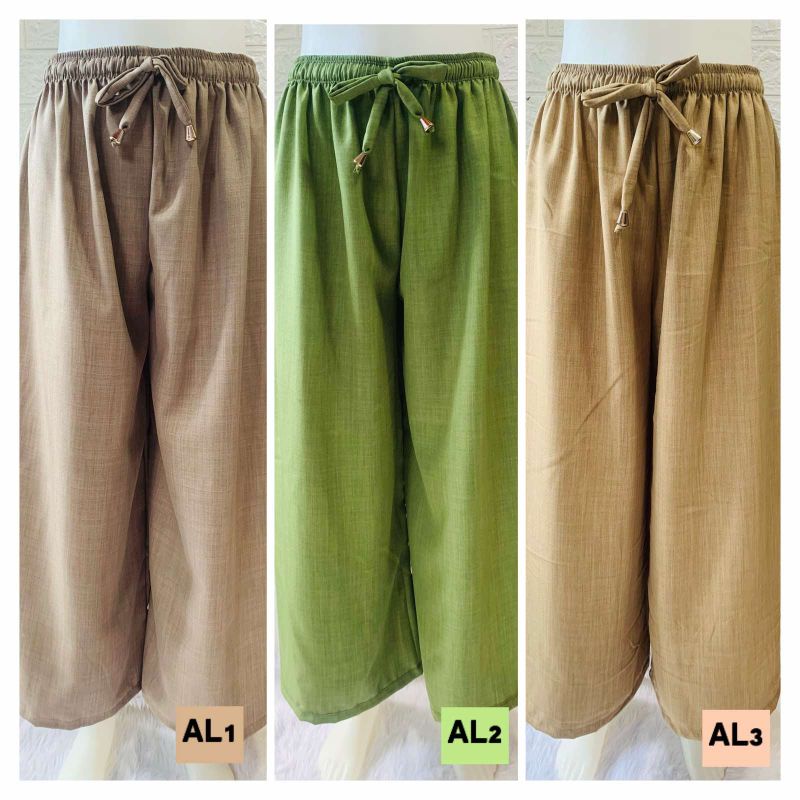 Acid linen square pants for women wide leg casual pants Palazzo basic ...