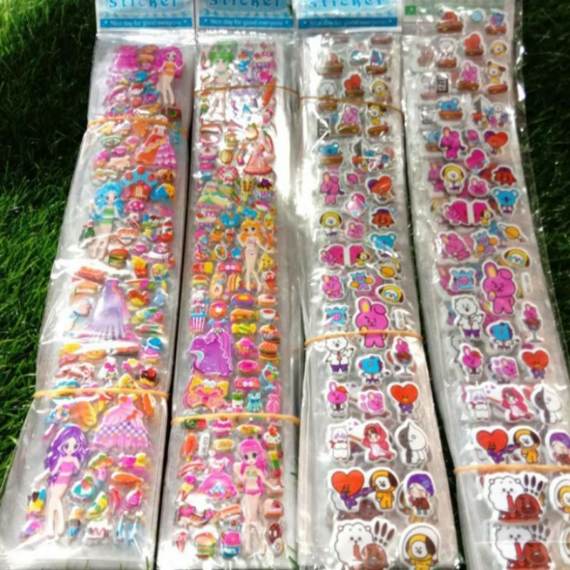 20PCS/MIX LONG RAISED STICKERS | Shopee Philippines