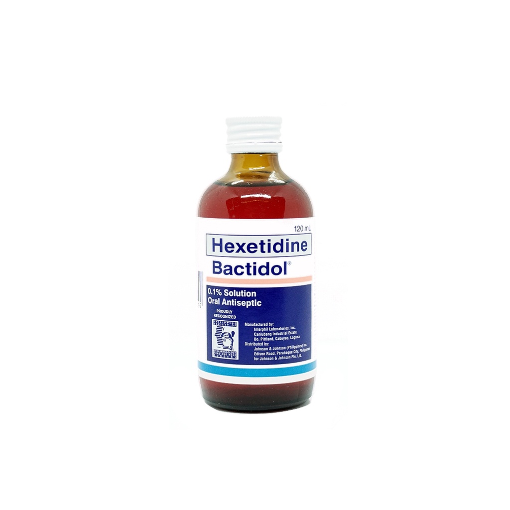 Bactidol Hexetidine 120ml 0.1% Solution Oral Antiseptic | Shopee ...