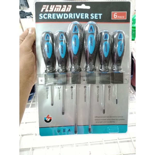 ORIGINAL FLYMAN SCREWDRIVER SET 6 PIECE | Shopee Philippines
