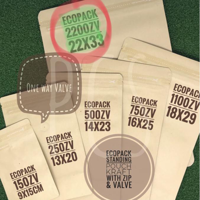 Best Quality) Ecopack 2200zv - 1kg Zip Valve Coffee Standing Pouch ...