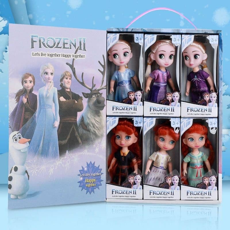 Frozen Doll set of 6 Elsa Anna Frozen Mini Dolls Princess Dolls ...