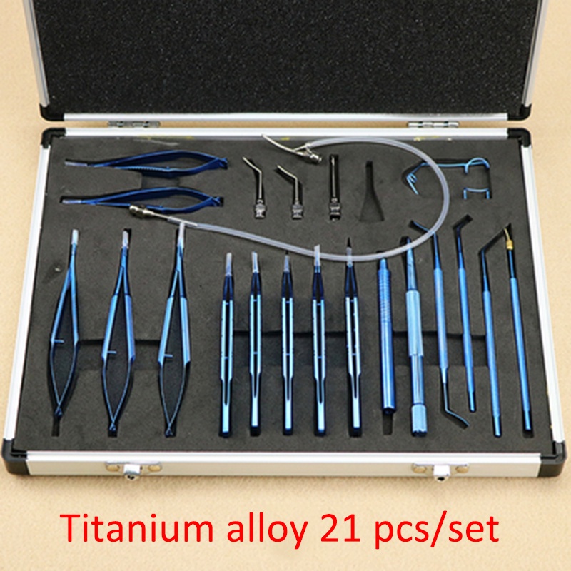 21Pcs/set Titanium Alloy Eye Ophthalmic Cataract & Intraocular Set ...