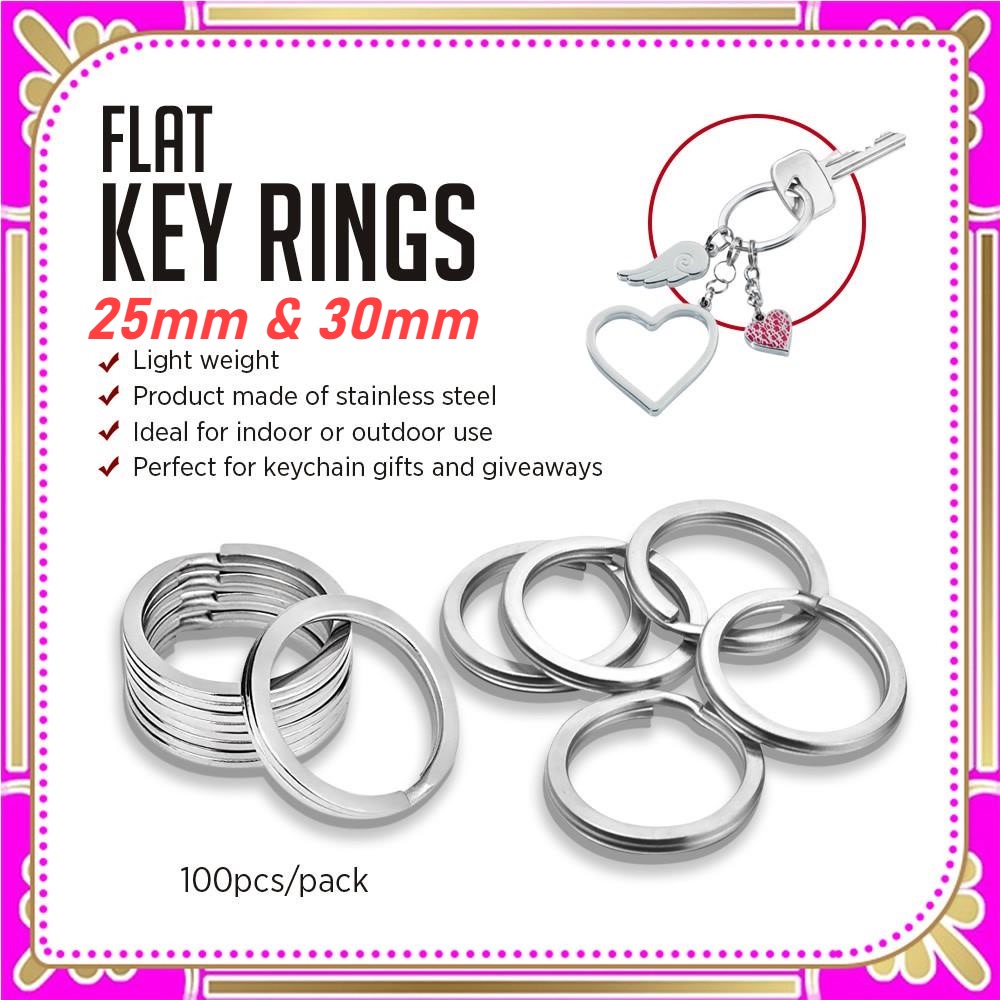K&E Split Key Rings 22mm (100pcs per pack) and Flat Key Rings 25mm 30mm ...