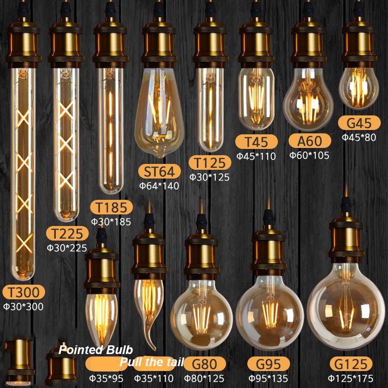 Edison led Bulb E27E17 Large Screw Small Dragon Ball Retro Imitation ...