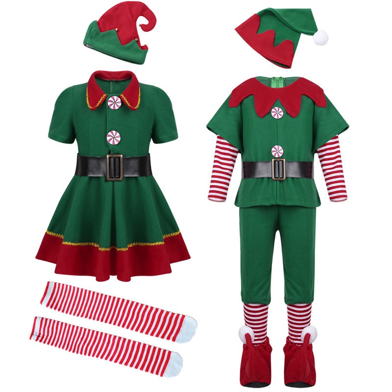 Christmas clothes High Quality children's lovely elf clothes Cosplay ...