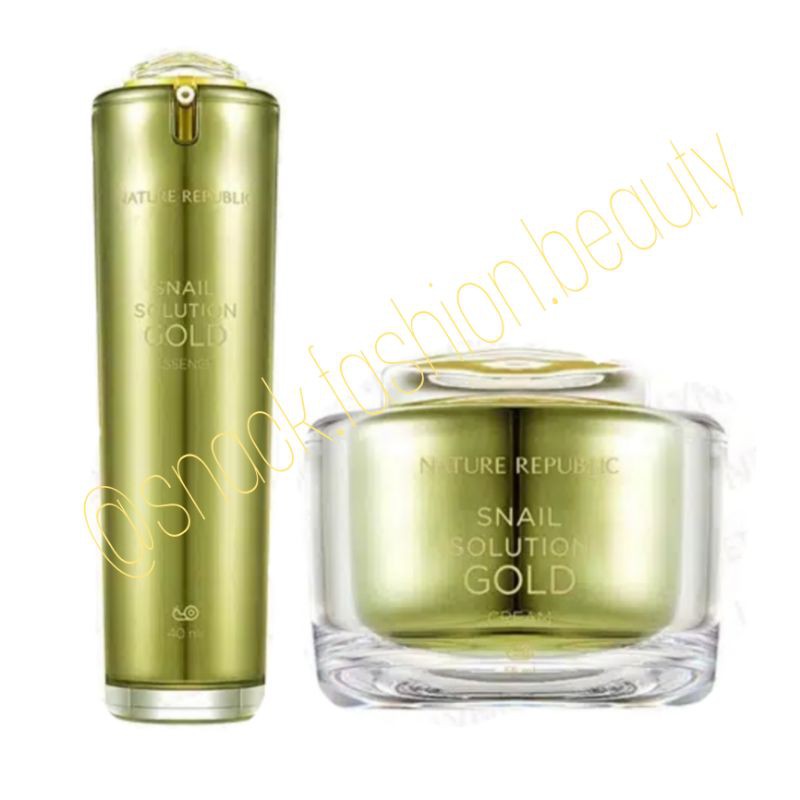 Premium Set 2020 Premium Snail & Gold Nature Republic Snail Solution ...