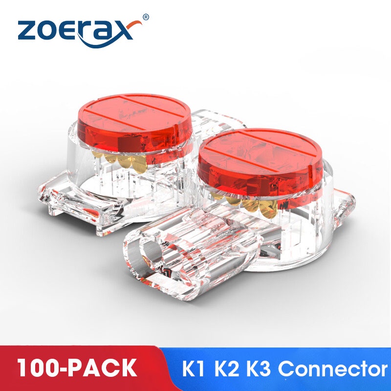ZoeRax 100PCS K1 K2 K3 Connector Wire Splice Connector RJ45 RJ11 Wiring ...