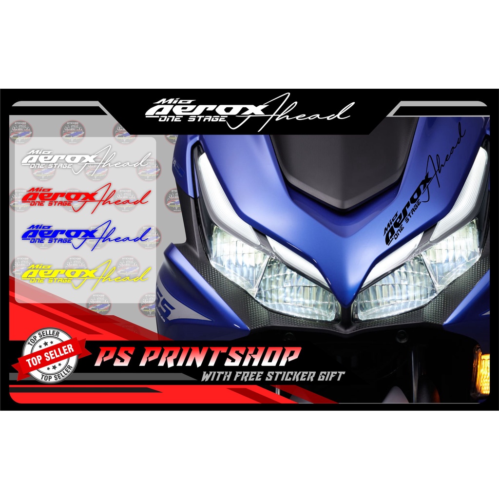 Aerox One stage Ahead Signature Yamaha Mio Cut-out Sticker Decals ...